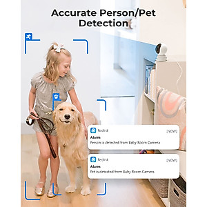 REOLINK indoor security camera E1 Pro 2 Pack Bundle with 2pcs 128GB SD Card, Indoor Camera for Home Security with Phone App, 2.4/5GHz WiFi, Baby Monitor, Pet Camera