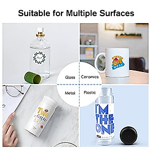 A-SUB Waterslide Decal Paper for Inkjet Printers 25 Sheets White Water Slide Transfer Paper 8.5x11 in for DIY Tumbler, Mug, Glass Decals