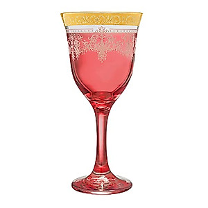 Lorenzo Import - Corona Wine Goblets (Set of 6), Multicolor