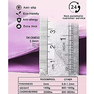 RGGD&RGGL Yoga Ball Chair, Exercise Ball with Leak-Proof Design, Stability Ring&2 Adjustable Resistance Bands for Any Fitness Level, 1.5 Times Thicker Swiss Ball for Home&Gym&Office&Pregnancy (65 cm)