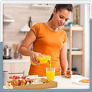 Leinuosen 2 Pcs Large Bed Tray Table with Media Slot 19.7 Inch Bamboo Breakfast Food Tray with Handles Folding Legs Portable Laptop Pad Desk TV Snack Tray for Eating, Reading, Working