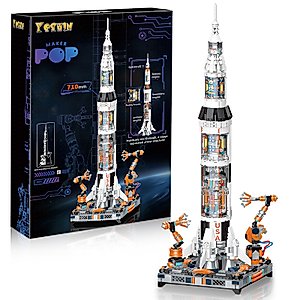 YESHIN Space Rocket Building Blocks Kits, DIY Creative Collectible Display Rocket Model Building Sets, Gift Toy for Kids Age 8+ /Adult Collections Enthusiasts (1571+Pieces)