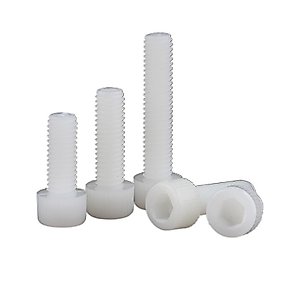 RAWARS Hexagon Socket Screws 10pcs White Nylon hex Socket Head Screws Cylindrical Head Plastic Glue Insulating Screws Cup Head Hexagon Socket Screws (Size : M5*12)