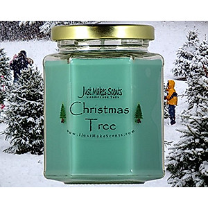 Christmas Tree Scented Blended Soy Candle | Real Christmas Tree Fragrance | Hand Poured in The USA by Just Makes Scents