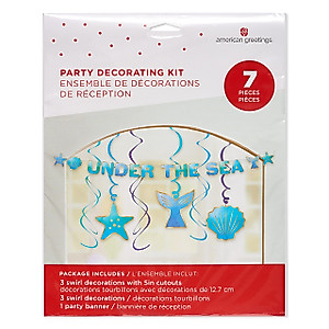 American Greetings Mermaid Party Supplies, Banner Decoration Kit (7-Count)