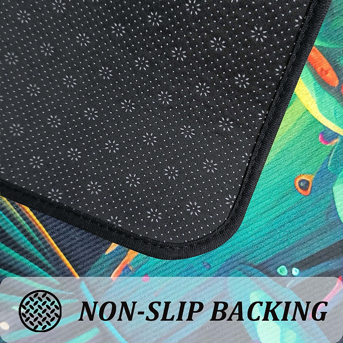 Mushroom Kitchen Rugs and Mats Non Skid Washable Absorbent Stain Resistant,Durable and Easy to Clean, Kitchen Rug Set of 2 Mushroom Kitchen Decoration 17 x47+17"x30"