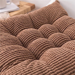 Tophacker Set of 2 Square Chair Pads Indoor Seat Cushions Pillows with Ties Thick Soft Seat Cushion for Kitchen Dining Office Chair (Color : 1, Size : 2PC 40x40x8cm)