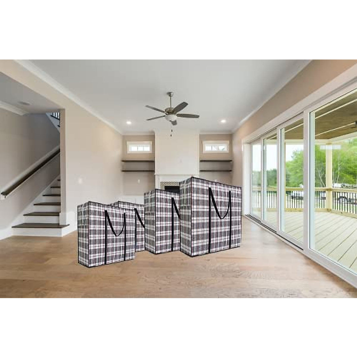 Heavy Duty Extra Large Moving Bags, 168L Jumbo Organizer Storage Bags With Durable Zipper, Water Resistant Totes, Carrying Bag, Camping Bag for Clothes, Bedding, Comforter, Pillow, Moving(Set of 4)