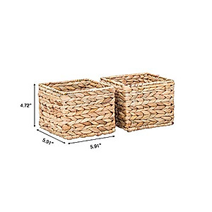 Better Homes & Gardens Woven Water Hyacinth Tank Basket, Natural