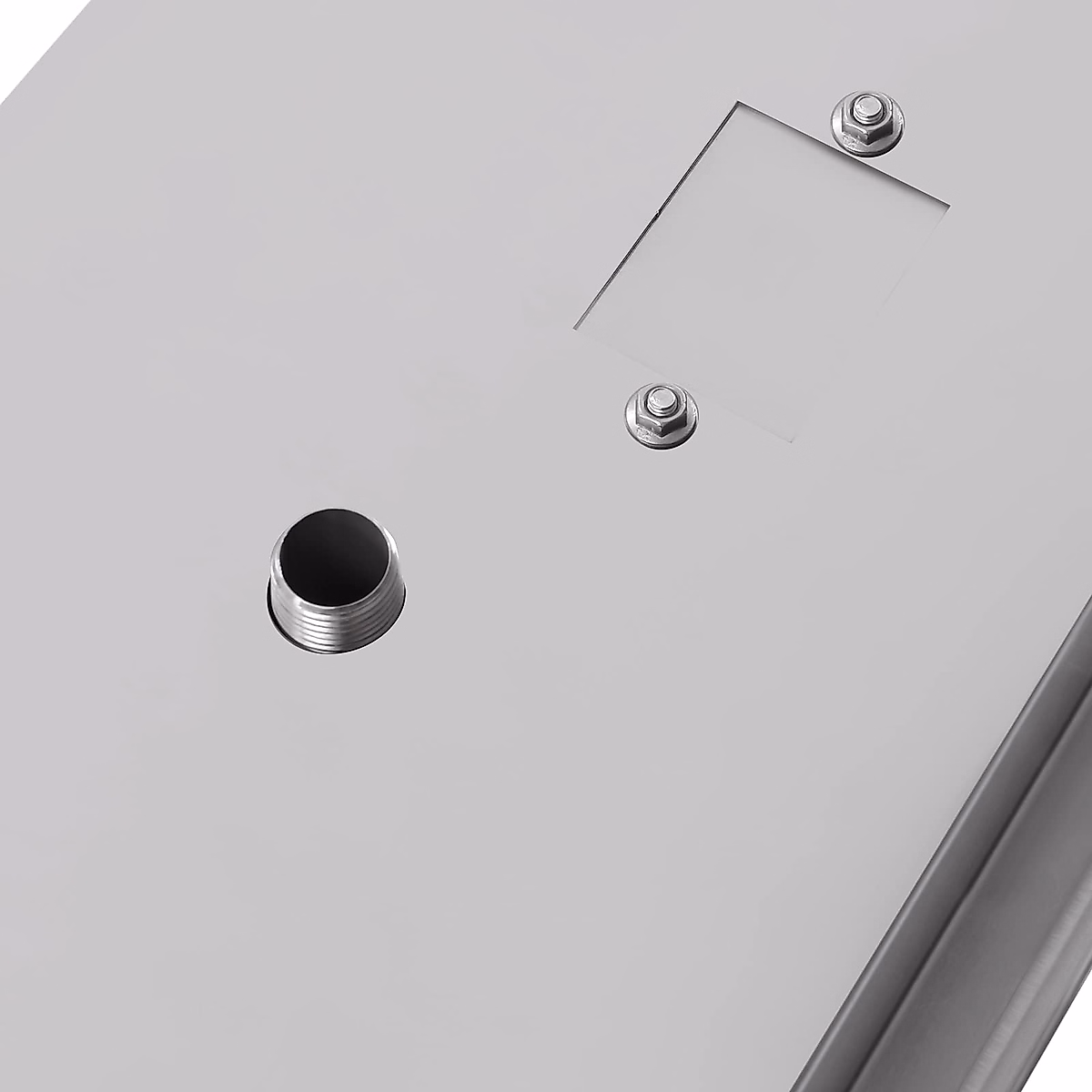 Rectangular Drop-in Fire Pit Pan Stainless Steel Built-in Fire Pit Burner Fire Table Insert Natural Gas H-Shape Burner for Indoor Outdoor Picnics,1/2'' NPT,90000 BTU(25.6 * 9.8 * 2in)