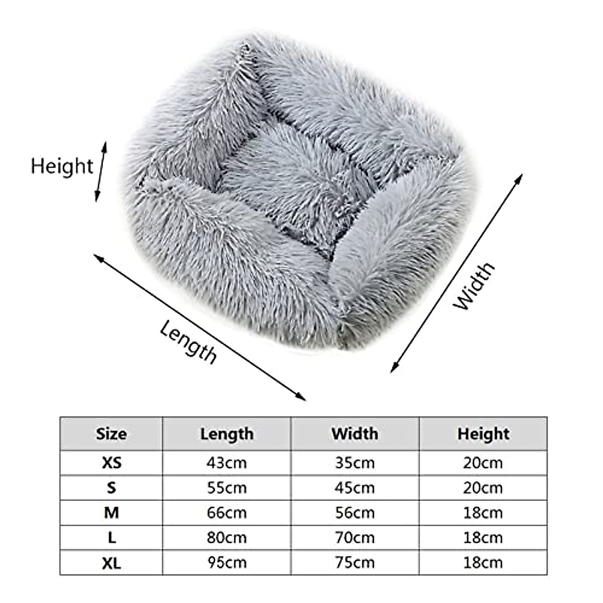 LQUOXH Dog Beds House Sofa Square Cotton Plush Mat for Small Medium Dogs Large Cat House Pet Bed (Color : Coffee, Size : Small)