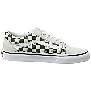 Vans Unisex Low-Top Sneakers, Off-White ((Checkerboard) White/Black 27k), 7 US Men