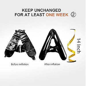 TangTuan 53pcs Black Letter Balloons, Custom A-Z Set for Personalizing Names & Phrases on Party Supplies Banners - Inflate with Balloon Pump, for Men Birthdays/Anniversary/Graduation