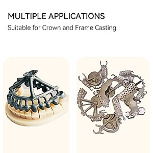 Jamghe Dental Castable Resin UV Photopolymer Resin 405nm Ultra Low Shrinkage, Easy Casting for Dental implant Restoration Frame & Crown 1000G…