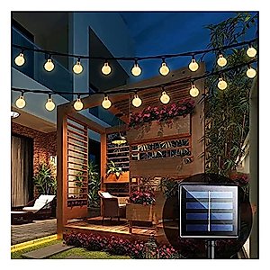 FOVKP Solar String Garden Lights, Crystal Ball Waterproof LED Fairy Lights, 8 Patterns Outdoor Solar Lights, Home, Garden, Party, Holiday Decoration Lighting (30LED)
