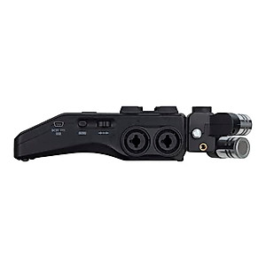Zoom H6 All Black 6-Track Portable Recorder, Stereo Microphones, 4 XLR/TRS Inputs, Records to SD Card, USB Audio Interface, Battery Powered, Podcasting and Music