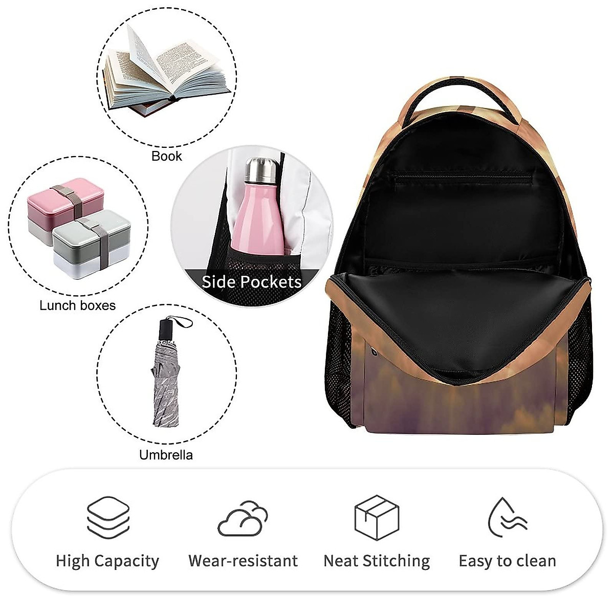 SDERDZSE Backpack Christian Cross Jesus Laptop Backpack Casual Daypack Cute Travel Backpack for Women Men