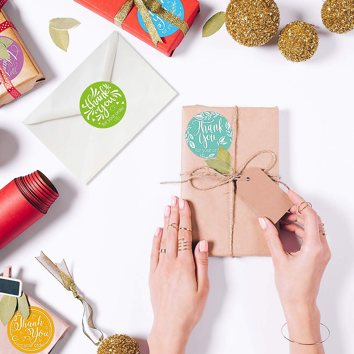 500PCS Thank You for Your Order Stickers Labels for Handmade Shopping Small Shop Business Stickers 2 Inch 7 Designs