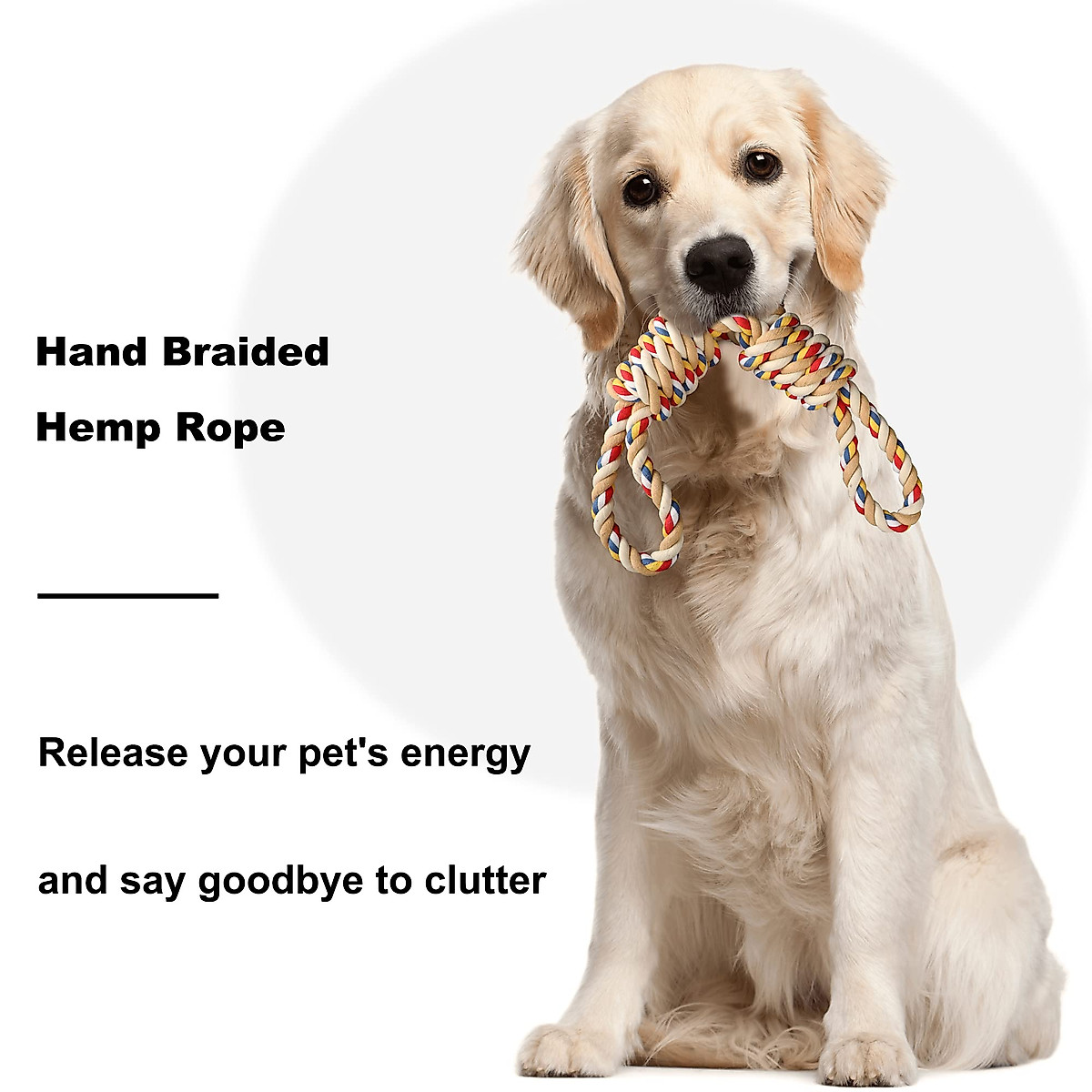 YARCHONN Rope Toys for Large Strong Dogs, Durable Sturdy 2-Knots Rope, Tough Dog Chew Toy Interactive Rope Toy for Large Medium Breeds Aggressive Chewers