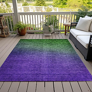 Addison Rugs Chantille ACN587 Green 9' x 12' Indoor Outdoor Area Rug, Easy Clean, Machine Washable, Non Shedding, Bedroom, Living Room, Dining Room, Kitchen, Patio Rug