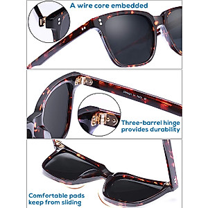 CARFIA Acetate Polarized Sunglasses for Women Small Face - AntiGlare UV400 Protection CA5354