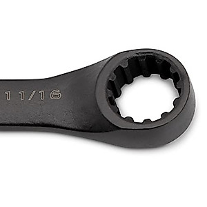 Crescent 7 Piece X6 Black Oxide Spline Open End Ratcheting Combination SAE Wrench Set - CX6RWS7