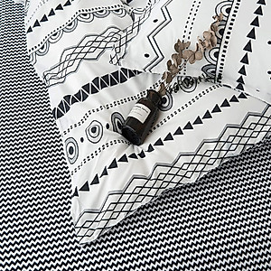 BUniq Duvet Cover Set King/Twin/Full/Queen Size, 3 Pieces (1 Duvet Cover + 2 Pillow Cases), Ultra Soft Washed Microfiber, Textured Duvet Cover with Zipper Closure, Four Corner Ties (Full,006)