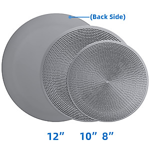 Stron-Dura 12 "10" 8" Microwave Mat, Multi Purpose Pot Holders,Trivets for Hot Dishes,Trivet, Drying Mat,Baking Mat,Place Mat,Utensils Rest,Food Safe Heat Resistant,Gray