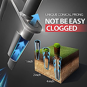 Walensee Lawn Coring Aerator, Manual Grass Dethatching Turf Plug, Core Aerating Tool, Garden Tool, Heavy Duty Aeration for Compacted Soils and Lawns to Prevent Lawn Run-Off and Soil Compaction