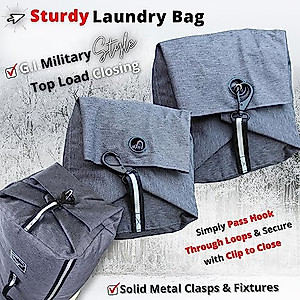 Backpackio Laundry Backpack Duffle | XL Heavy Duty Laundry Bag | Military Style