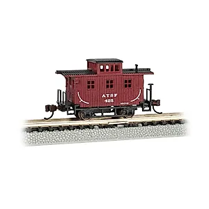 Bachmann Old-Time Caboose - Santa FE - N Scale, Prototypical Oxide Red