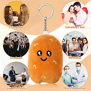 JaGely 20Set Inspirational Potato Bulk Employee Appreciation Gift Positive Potato Keychain with Organza Bag Funny Positive Card Motivational Easter Gift for Adult Coworker Staff Student Teacher Office