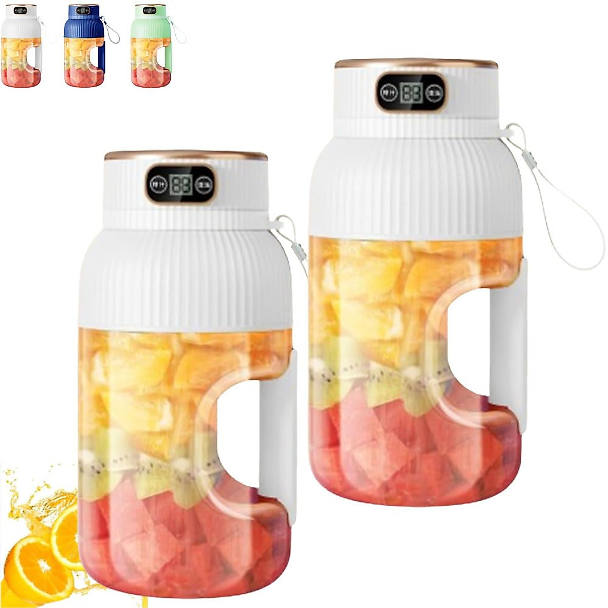 2024 New Ovidian Multifunctional Portable Juicer Cup with Digital Display, Fruit Mixers Juicers Electric Juicer, Wireless Portable Blender Rechargeable for Shakes and Smoothies