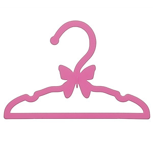 Doll Clothes Hangers for American 18" Girl Dolls - Set of 12 Pink Butterfly Hangers