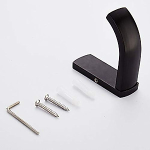 Kabter Brass Single Towel Robe Hook Hanging Clothes Hat Wall Mounted Holder Heavy Duty Hooks ,Oil Rubbed Black