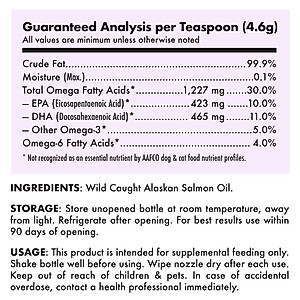 Wild Alaskan Salmon Oil for Dogs & Cats 8 oz and Allergy Relief 120 Chews for Dogs & Immune & Digestive Supplement with Wild Salmon Oil