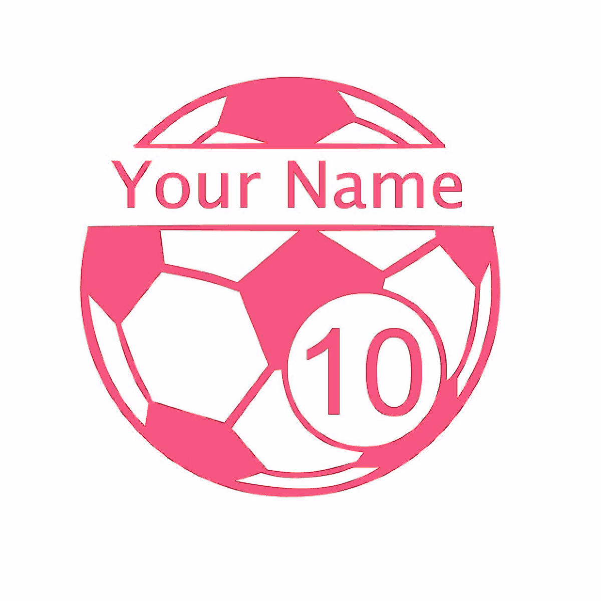 Custom Soccer Vinyl Decal - Fútbol Bumper Sticker, for Tumblers, Laptops, Car Windows - Pick Your Players Name, Number, Size and Color