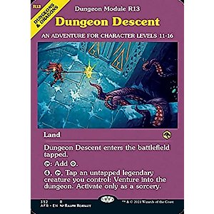 Magic: the Gathering - Dungeon Descent (352) - Showcase (Dungeon Module Cover) - Adventures in The Forgotten Realms