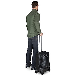 Osprey Transporter Hybrid Carry On Luggage, 4 Spinner Wheels, 22"/36L, Black