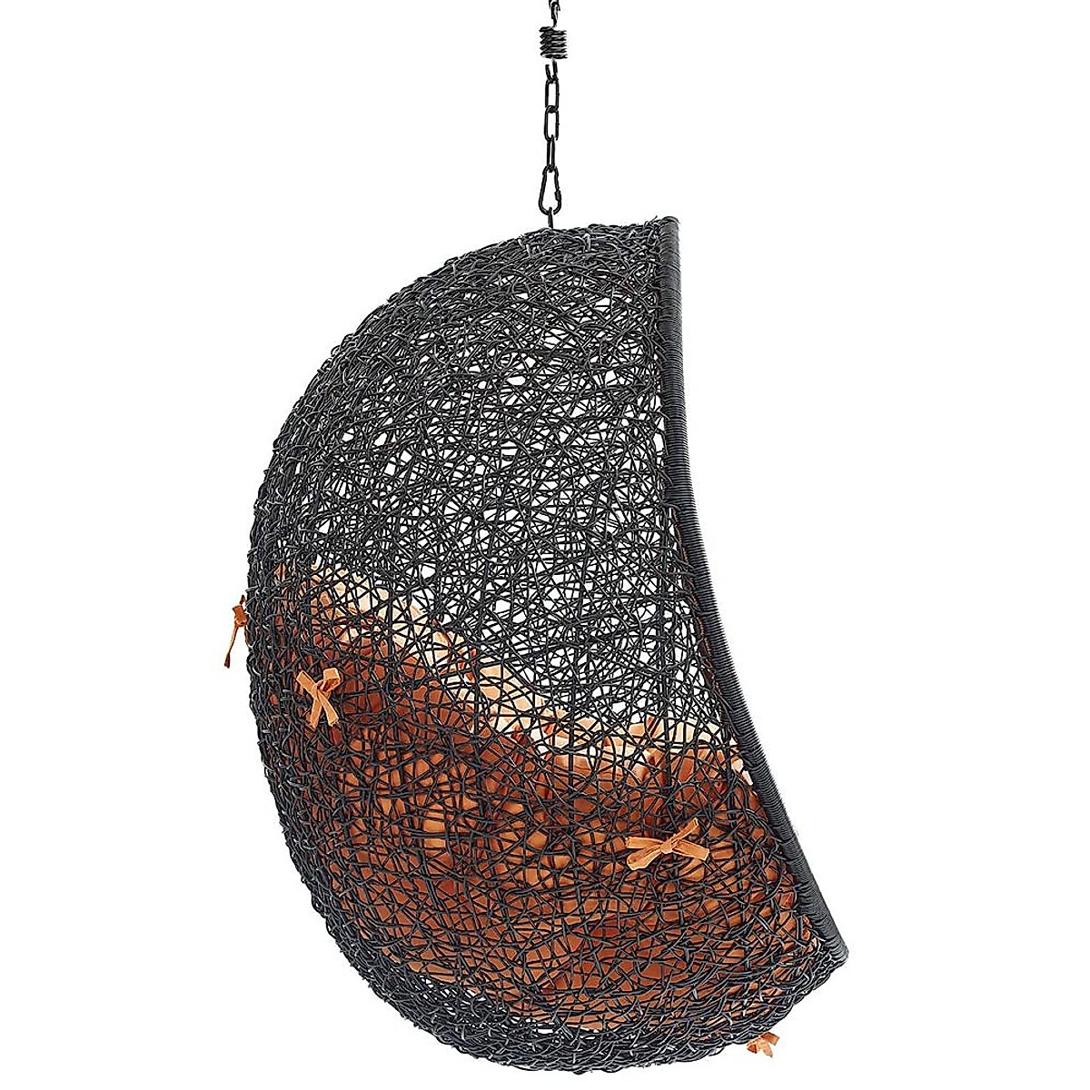 Modway EEI-3636-BLK-ORA Encase Swing Outdoor Patio Lounge Chair Without Stand, 43.5 x 40 x 125.5, Orange