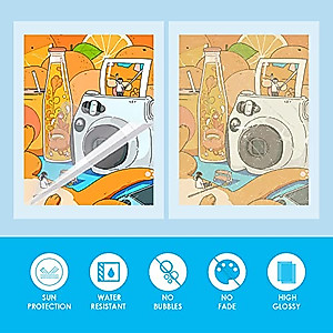 HTVRONT Self-Adhesive Laminating Sheets-20 Sheets 9 X 12 Inches Self Laminating Sheets, No Machine Needed Clear Laminating Sheets