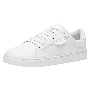 Jeossy Women's 8007 Fashion White Sneakers | Walking Tennis Shoes | Lace up Casual Sneaker for Women Size 9(DJY8007 White 09)