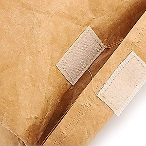 TOPINCN Lunch Bag Waterproof Insulated Lunch Box Storage Kraft Paper for Women Men Outdoor Picnic(Brown)