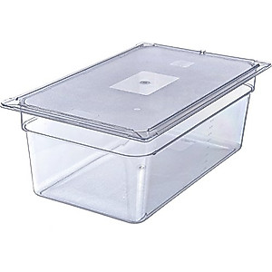 Carlisle FoodService Products 10216U07 StorPlus Full Size Polycarbonate Universal Flat Surface Food Pan Lid, Clear