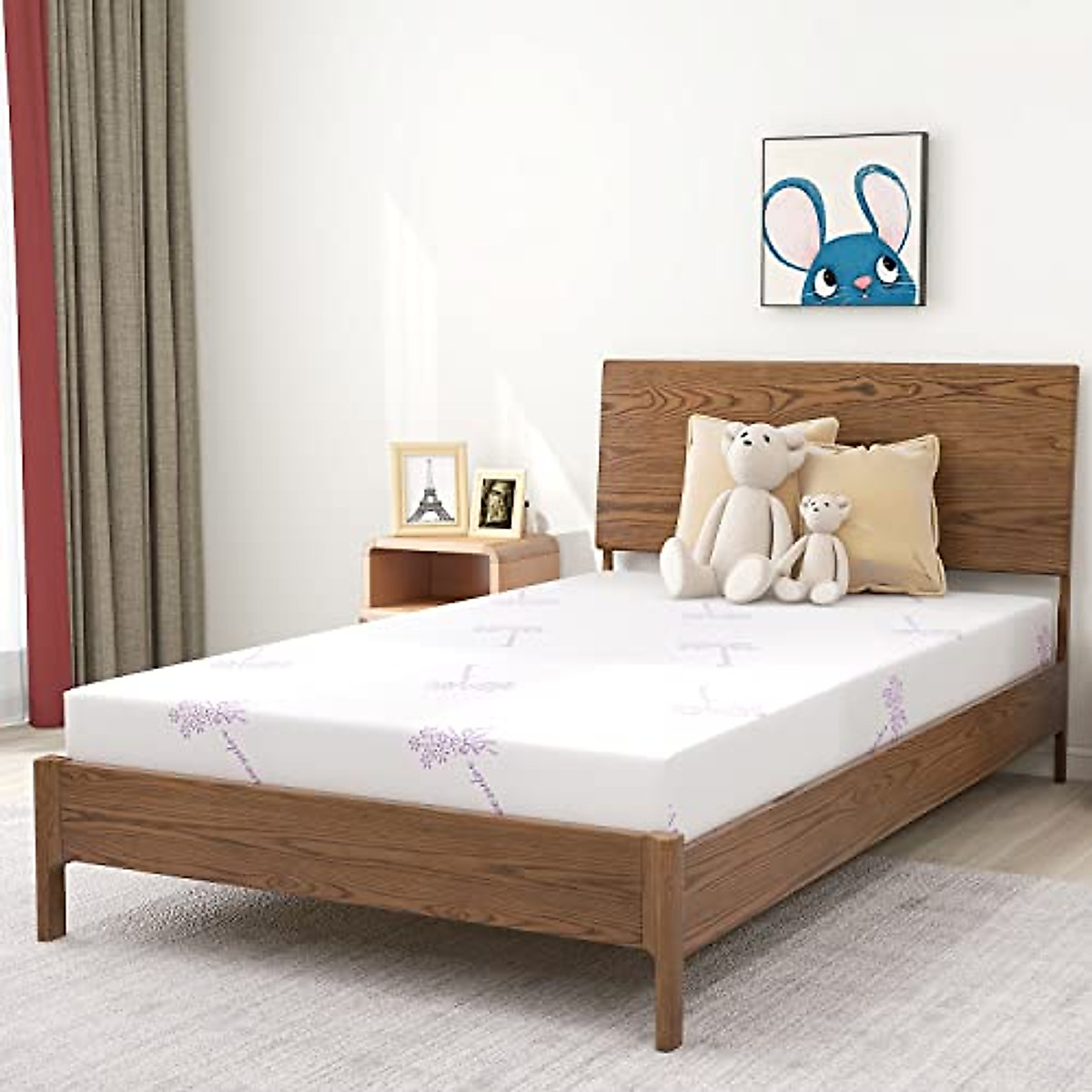 wOod-it Twin Mattress, 6 inch Mattress Twin Size Memory Foam in A Box for Cooling Gel Medium Firm Bunk Trundle Bed(6 inch)