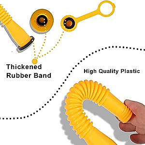 25 Pcs Gas Can Spout Kit QJIUBA 4 Sets for 1/2/5/10 Gal Replacement of Old Tanks Includes Nozzle, Vent caps, Rubber Gasket, Drill bits, Auxiliary Base Cap