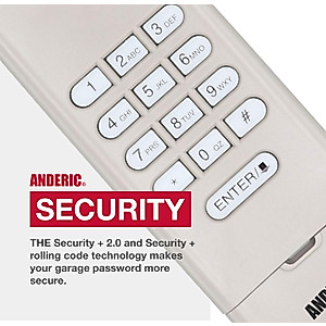 Anderic 877MAX Garage Door Keypad Compatible with Liftmaster Garage Door Openers Fit for All Liftmaster Garage Door Openers Manufactured Since 1993 for Purple Yellow Green Red Orange Learn Keys