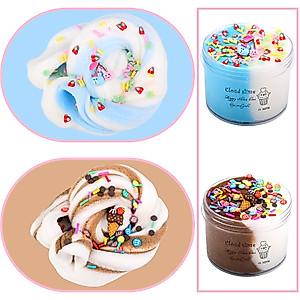 12 Pack Cloud Slime Kit Two-Toned Fidget Toy, Educational Slime Toys, Birthday Gifts Prize Party Favors for Girl Boys Kids 6 7 8 9 10 11 12