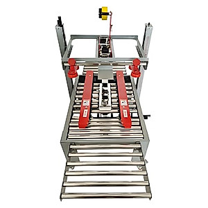 Banfluxion 110V 180W Left-and-Right Drive Double-Flap Tape Sealing Machine for Small Box Automatic Box Carton Packing Sealer 35-50mm Tape Width 0-18m/min