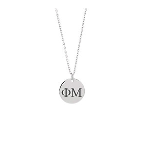Dainty Phi Mu Necklace Sorority Jewelry Drop Necklace Sorority Lavalier Necklace